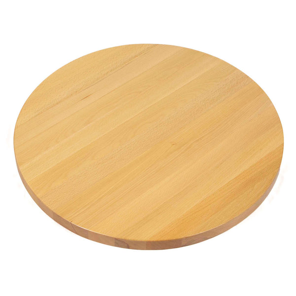 24" Round Solid European Beech Hardwood Table Tops, Natural Color #DCD ...