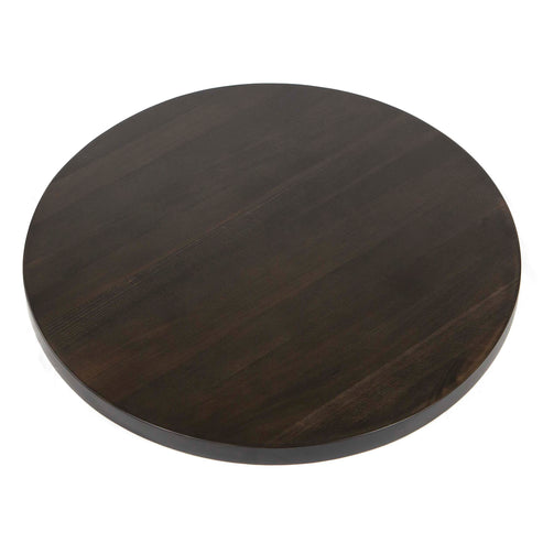 24" Round Solid European Beech Hardwood Table Tops, Dark Walnut Color ...