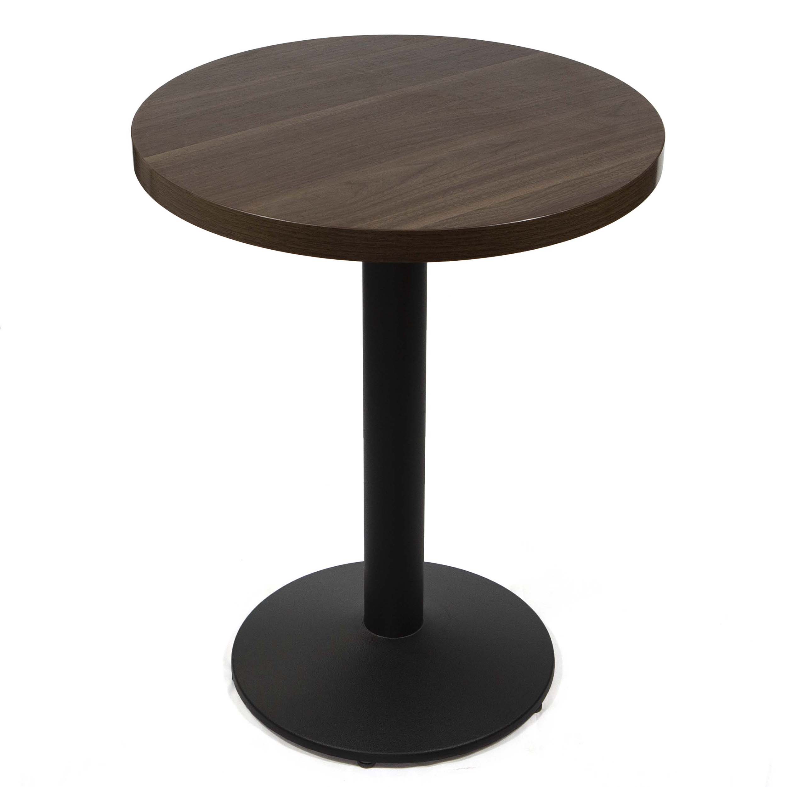 24" Round Melamine Bistro Cafe Table, Dark Walnut Color #J01MD24WN ...
