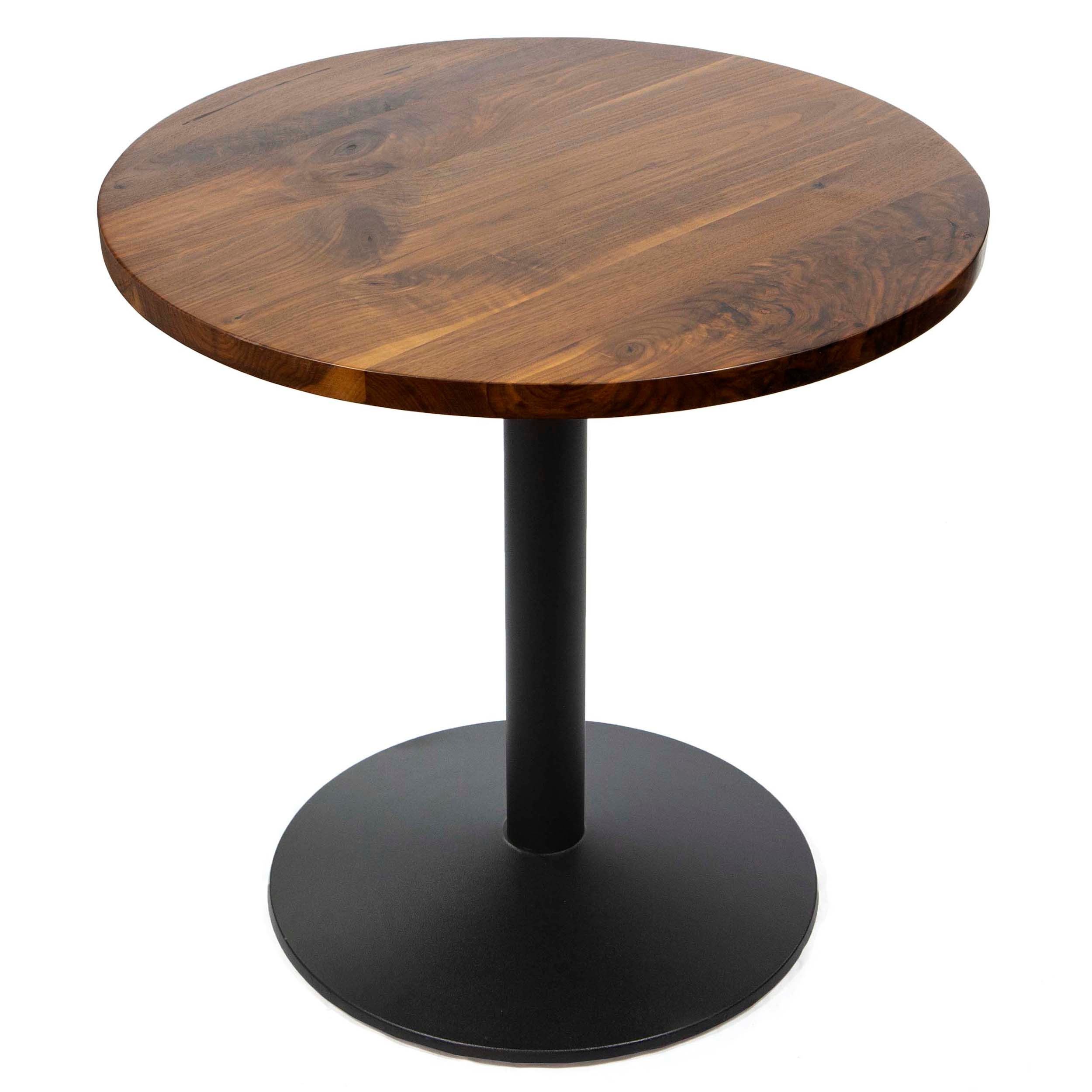 30" Round Solid Black Walnut Restaurant Cafe Table #J02WD30 – Rusty ...
