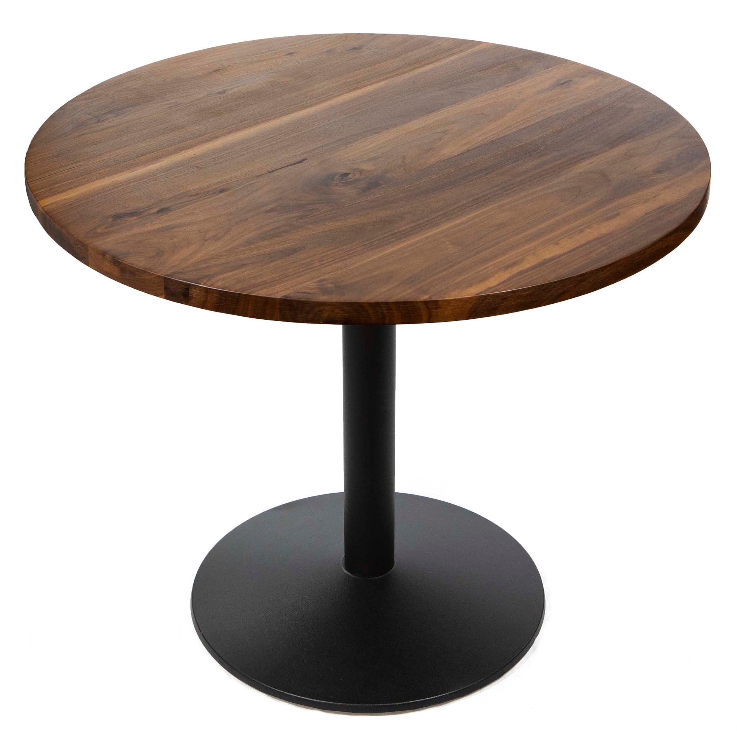 36" Round Solid Black Walnut Restaurant Bistro Cafe Table #J02WD36 ...