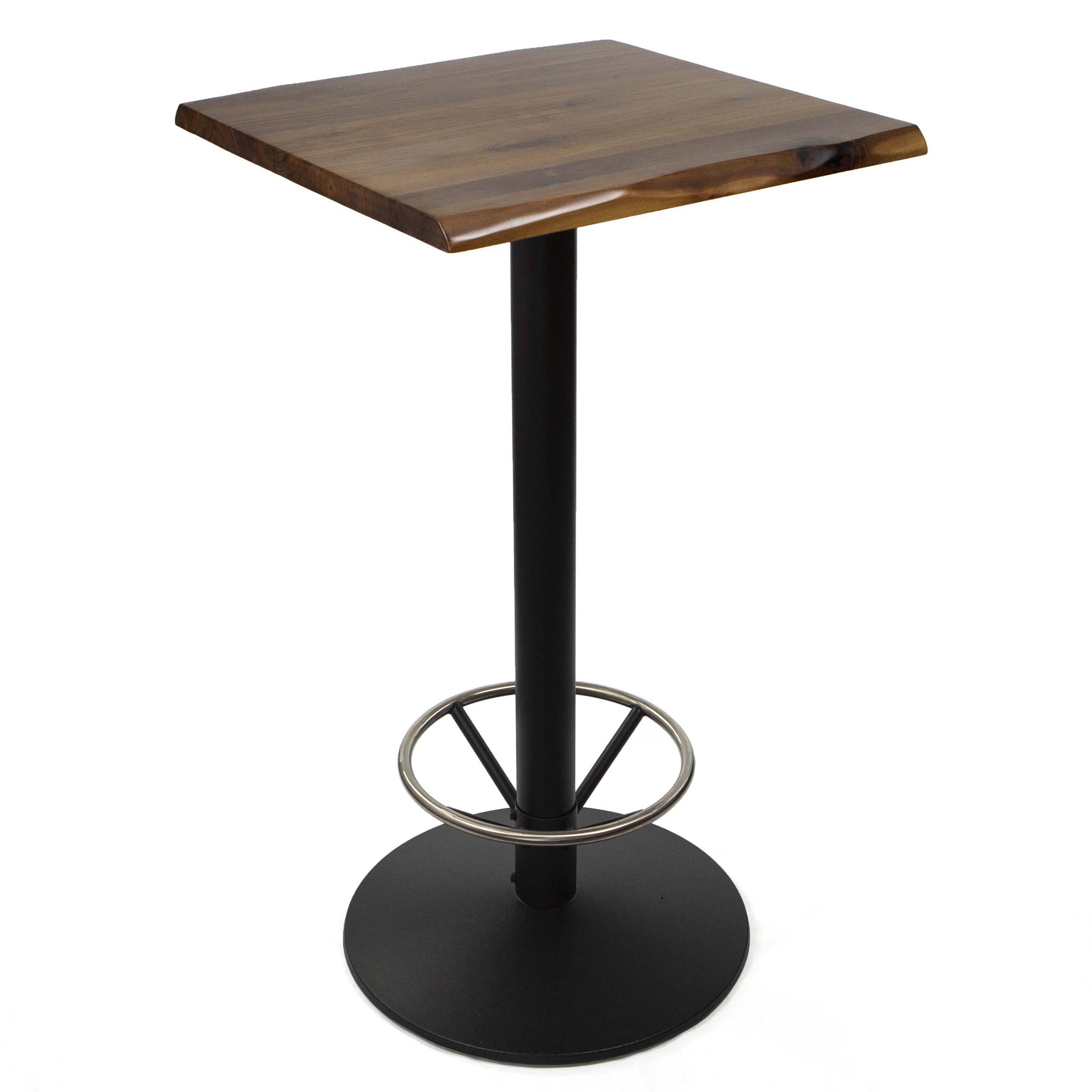 24 x 24" Solid Black Walnut Bar Height High Top Table #J0HW2424 – Rusty ...