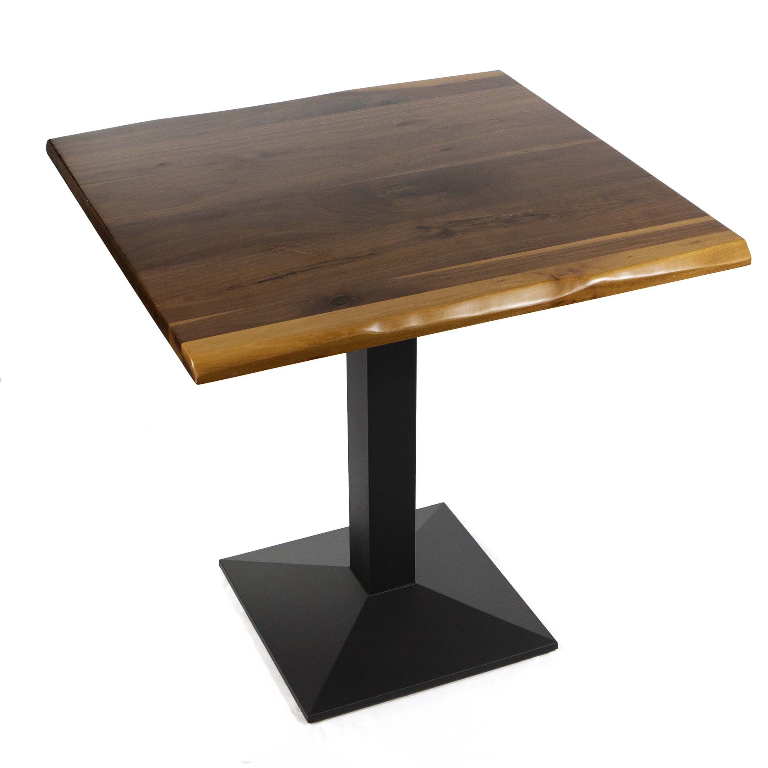 30 x 30" Solid Black Walnut Restaurant Cafe Table #J11W3030 – Rusty ...