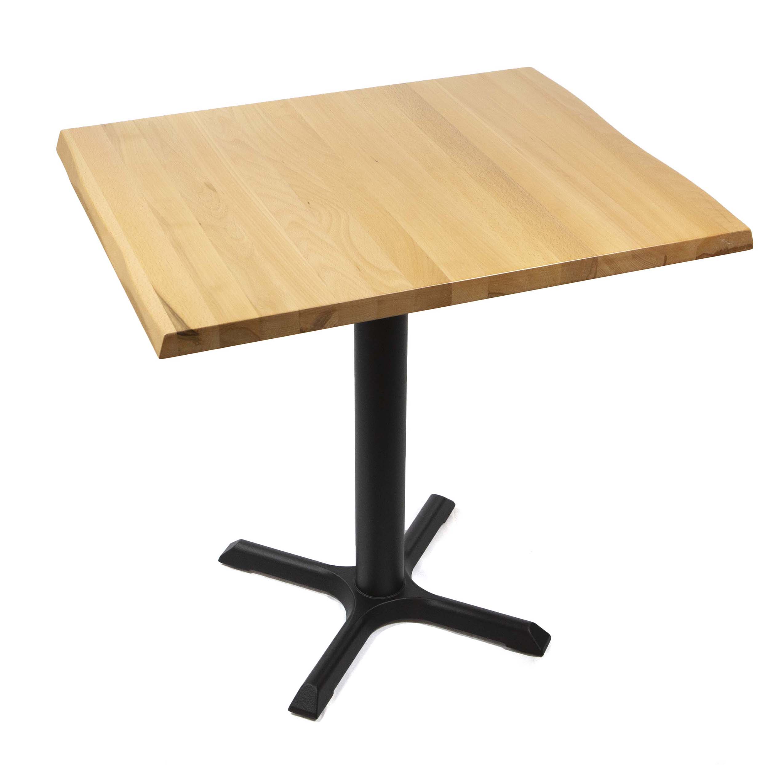24 x 30" Solid European Beech Hardwood Restaurant Cafe Table, Natural ...