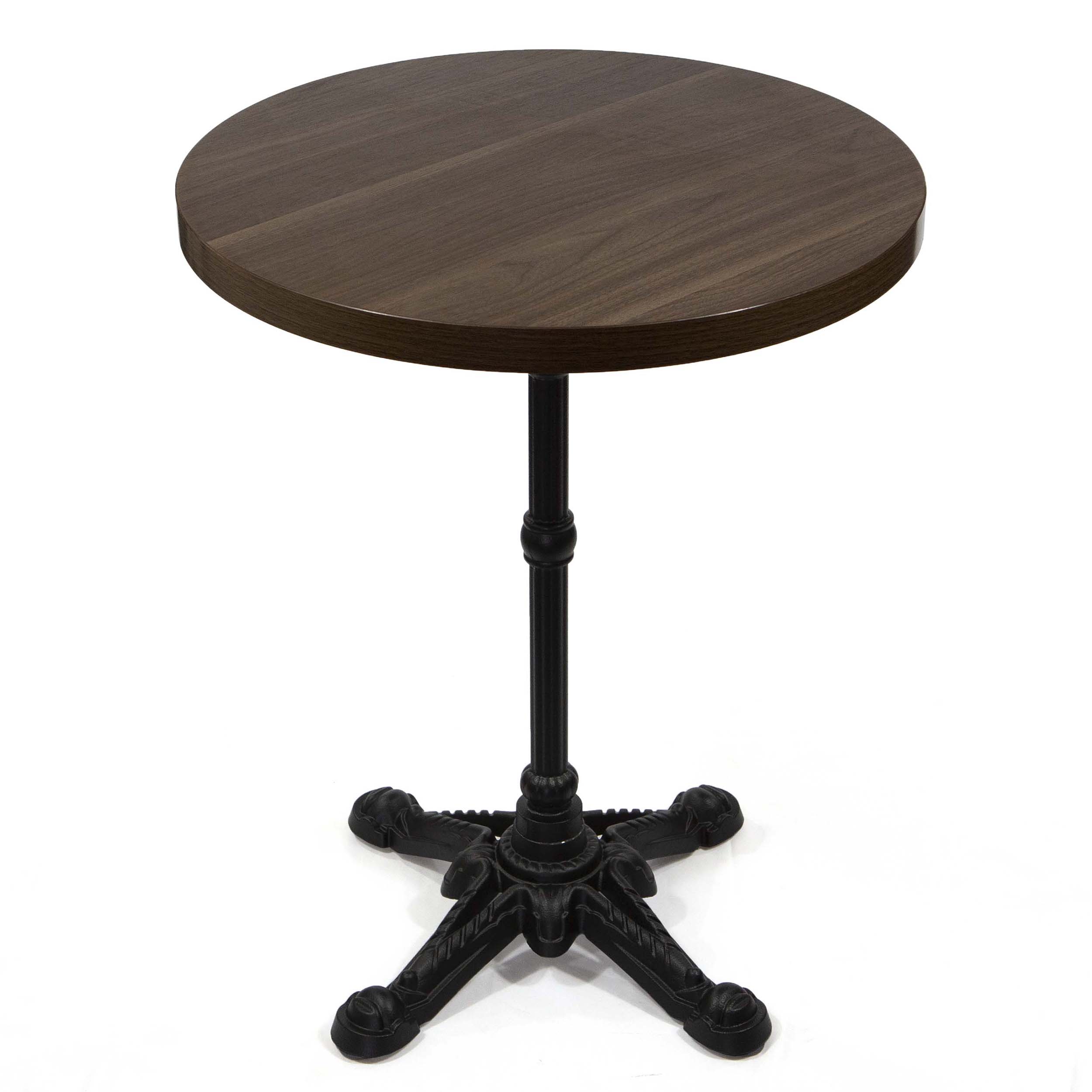 24" Round Melamine Bistro Cafe Table, Dark Walnut Color #J63MD24WN ...