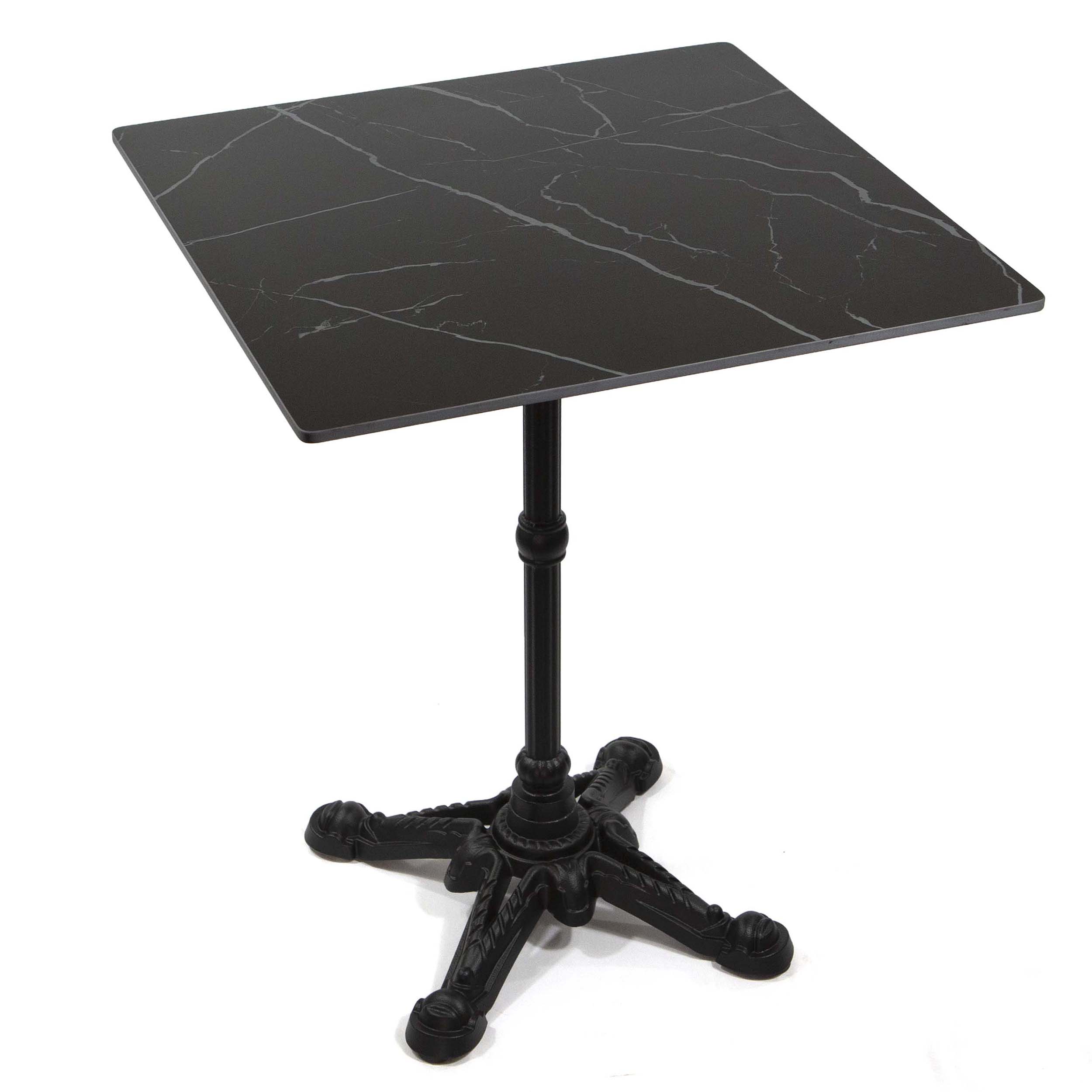 24 x 24" Sintered Stone Restaurant Cafe Table, Black Color #J63S2424BL ...