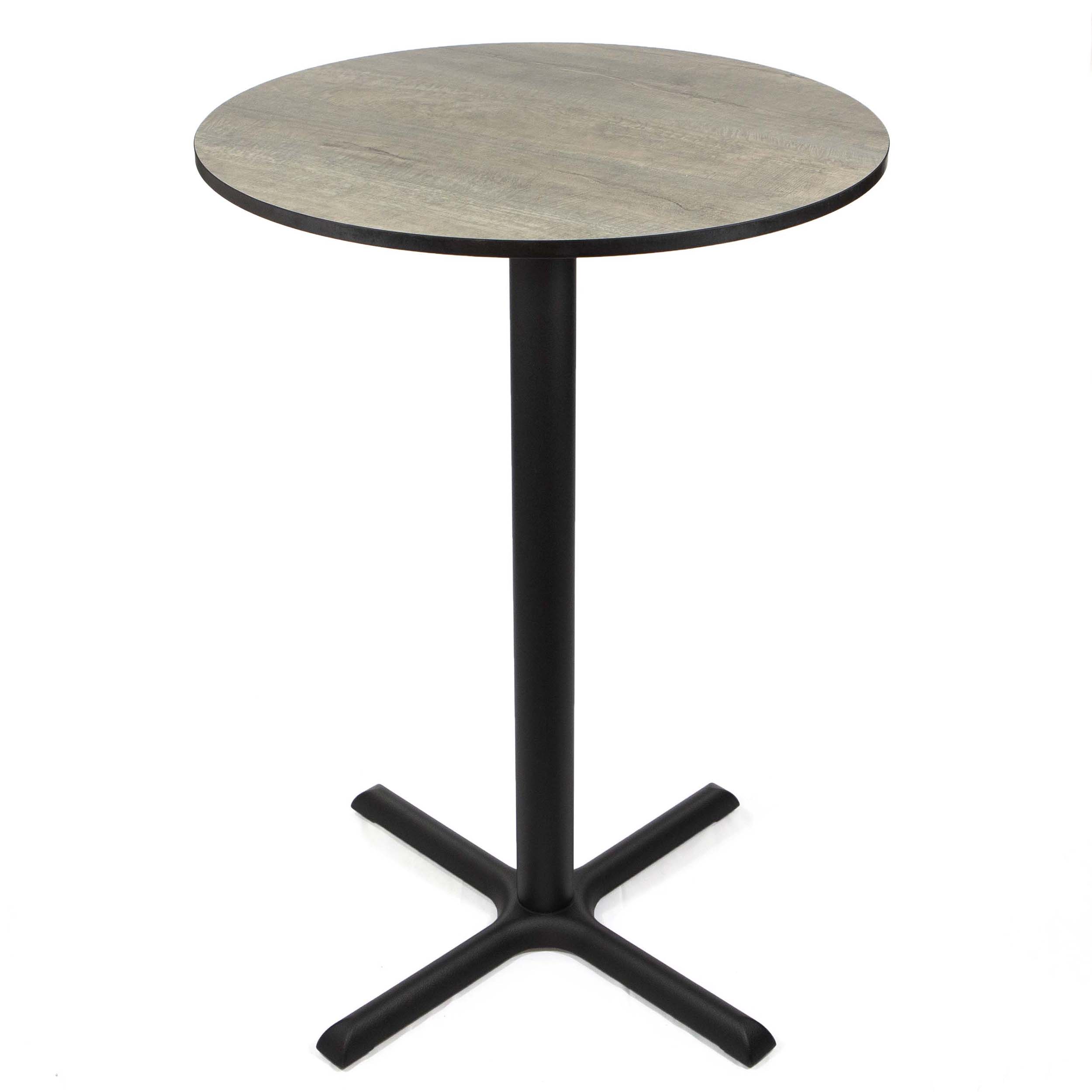 30" Round HPL Bar Height Bistro Table, Slate Grey Color #J9HHD30SL ...
