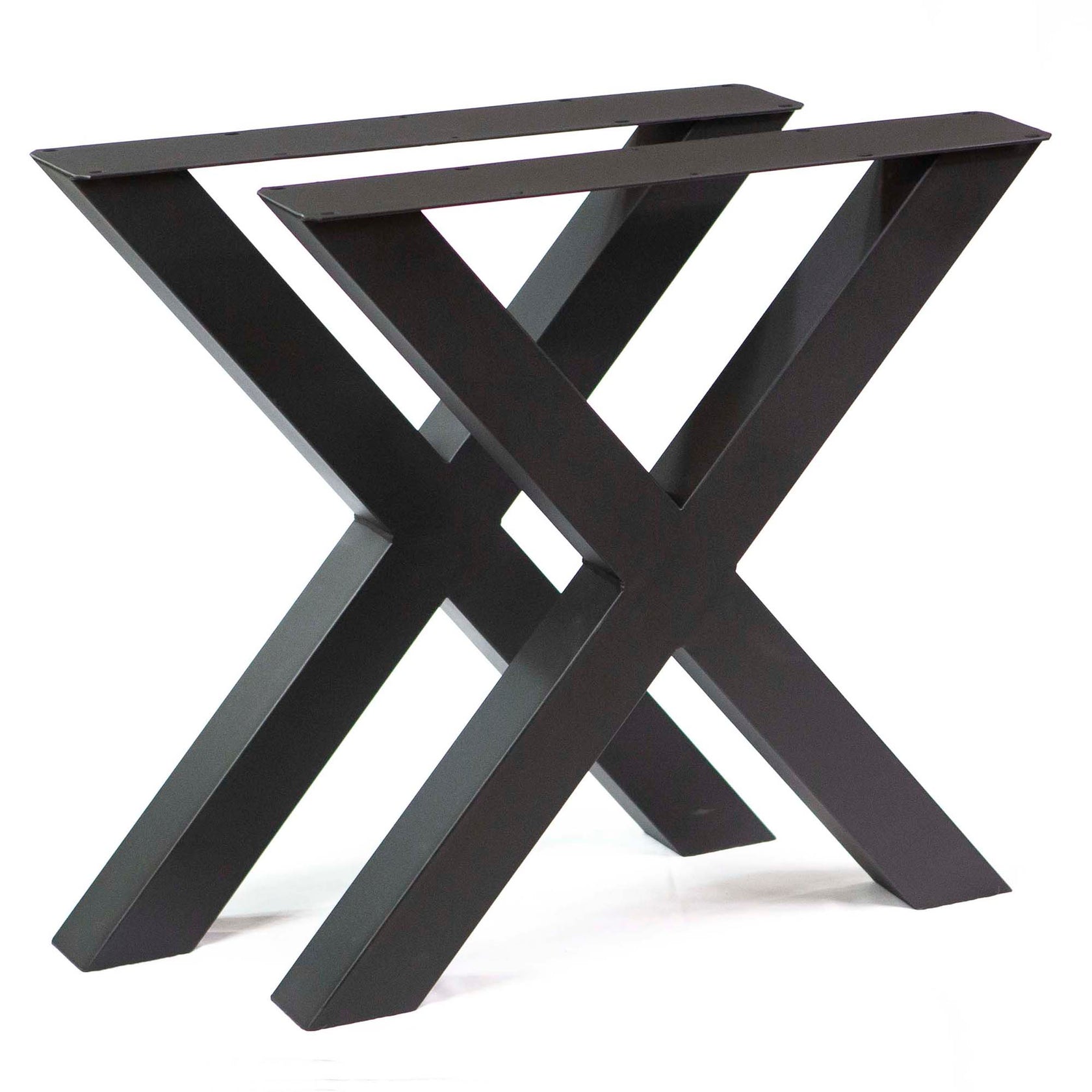 Heavy Duty 3x3 X-Shaped Dining Table Legs - Powder Coated – Rusty ...