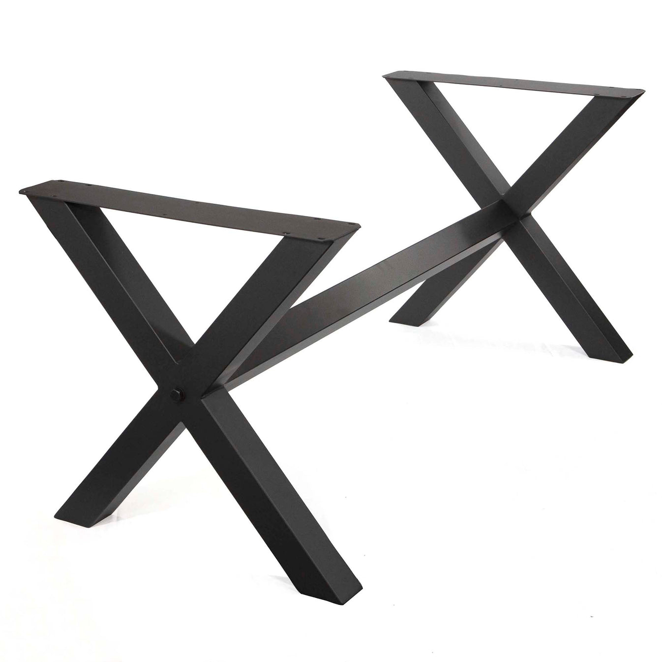 X-Shaped Dining Table Base w/Stretcher, #SS024 – Rusty Design Dallas