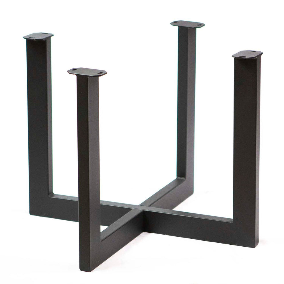 Cross-Shaped Coffee Table Legs 16" Round Metal Legs Set SS1420 – Rusty ...