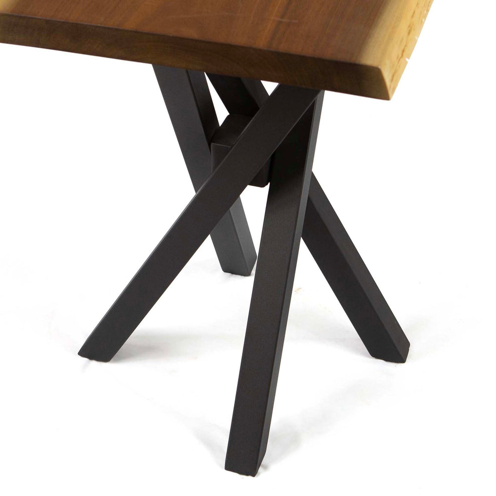 Straw-Bundle Metal End Table Legs - Black Powder-Coated – Rusty Design ...
