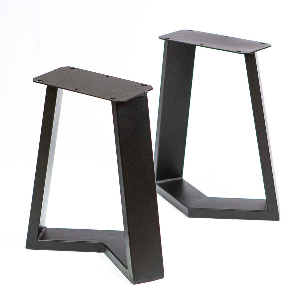 Metal Bench Legs - Cress-Shaped Steel, 16" Tall, Powder-Coated Pair ...