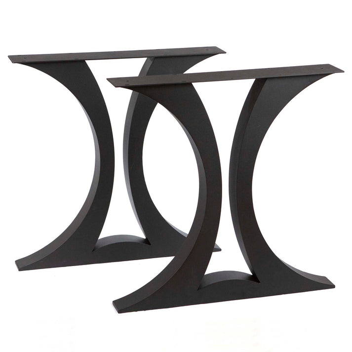 X-Shaped Steel Dining Table Legs 28" Powder Coated – Rusty Design Dallas